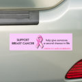 SUPPORT BREAST CANCER Bumper Sticker. Bumper Sticker | Zazzle
