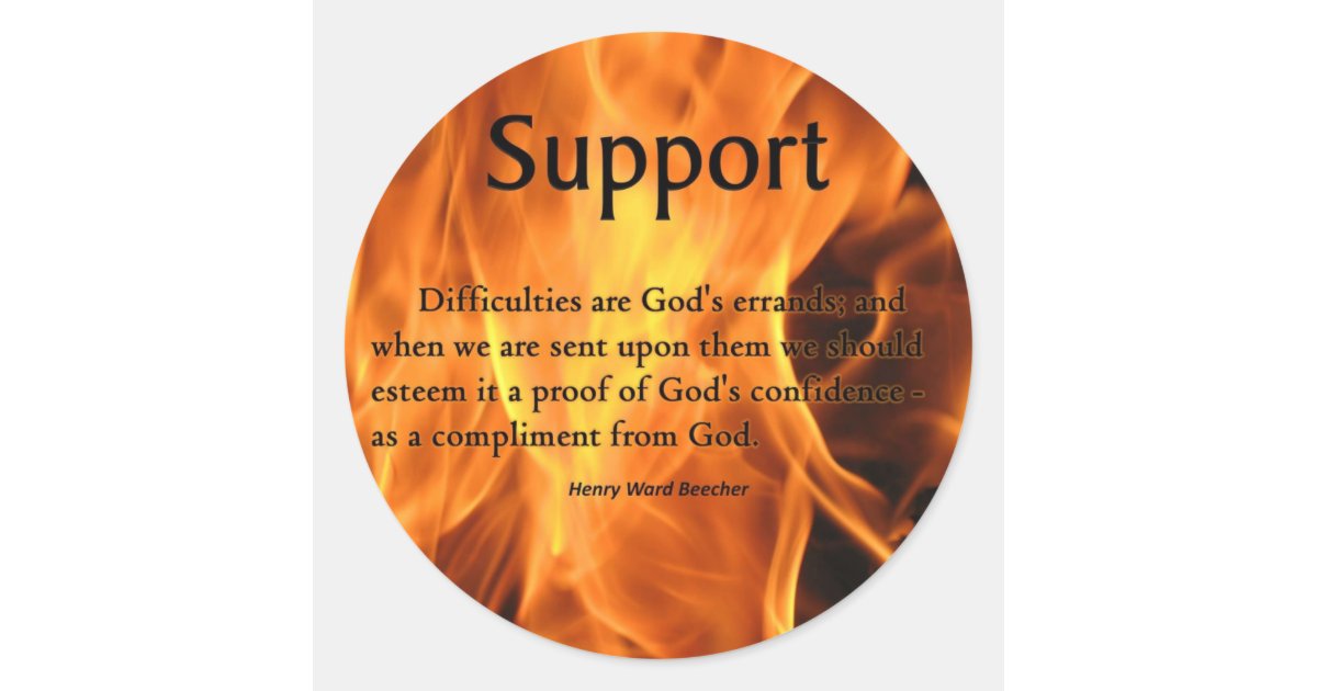 Support for Difficulty Classic Round Sticker | Zazzle Support for Difficulty Classic Round Sticker | Zazzle