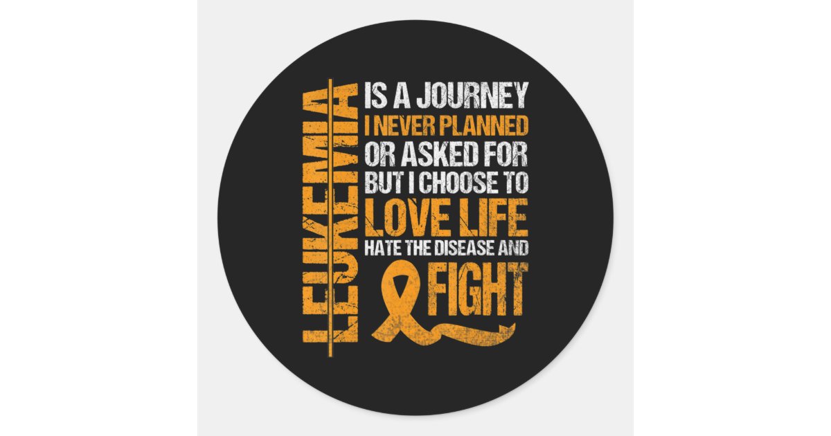 support for Leukemia Awareness orange Ribbon produ Classic Round ...