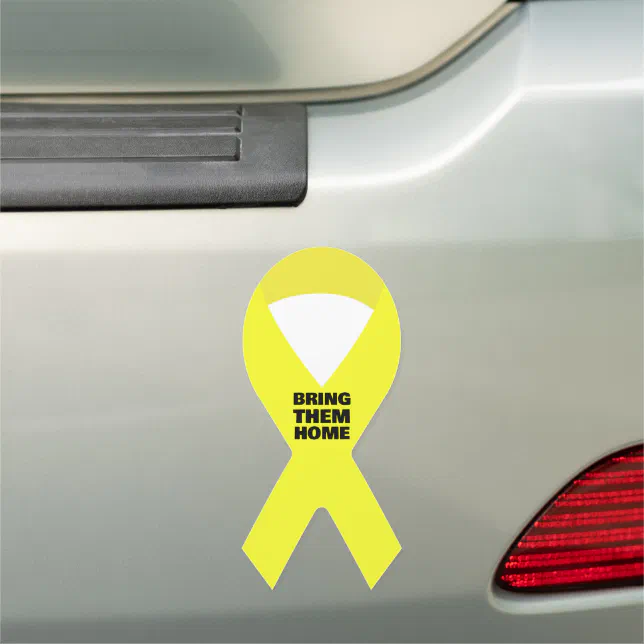 SUPPORT ISRAEL - Yellow Ribbon Bring Them Home Car Magnet | Zazzle