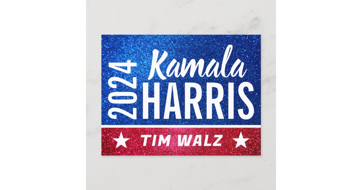Support Kamala Harris 2024 Progress and Unity Postcard | Zazzle