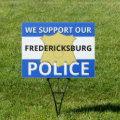 Support Local Police Custom City Gold Shield Blue Sign | Zazzle