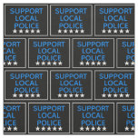 Support Police Officers Thin Blue Line Fabric | Zazzle