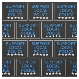 Support Local Police Thin Blue Line Fabric | Zazzle