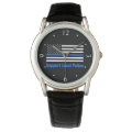 Support Local Police Thin Blue Line Watch | Zazzle