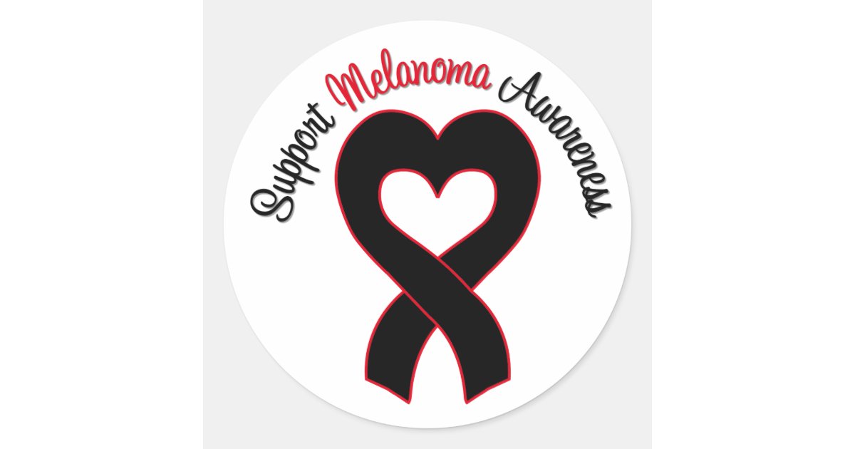 Support Melanoma Awareness Classic Round Sticker | Zazzle