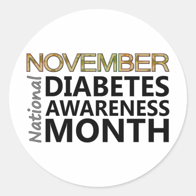 Support National Diabetes Awareness Month November Classic Round ...