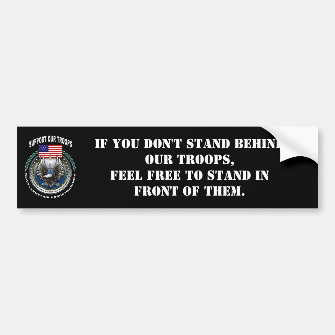 Support Our Troops Bumper Sticker | Zazzle