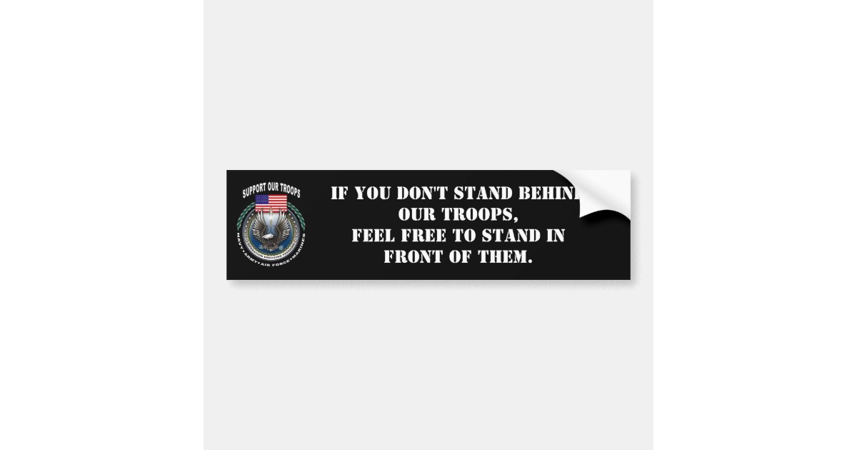 Support Our Troops Bumper Sticker | Zazzle