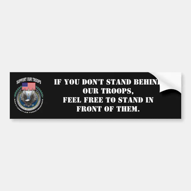 Support Our Troops Bumper Sticker | Zazzle