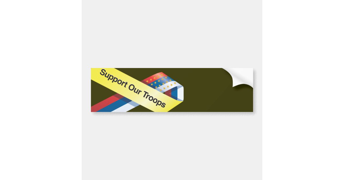 Support Our Troops Bumper Sticker | Zazzle