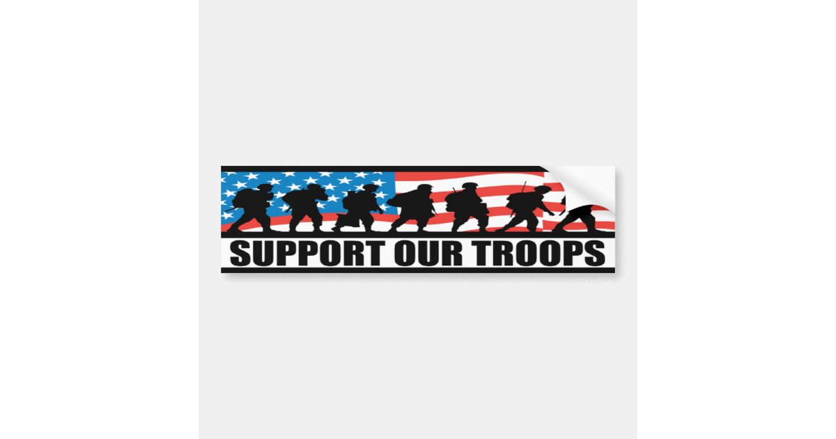Support our Troops Bumper sticker | Zazzle
