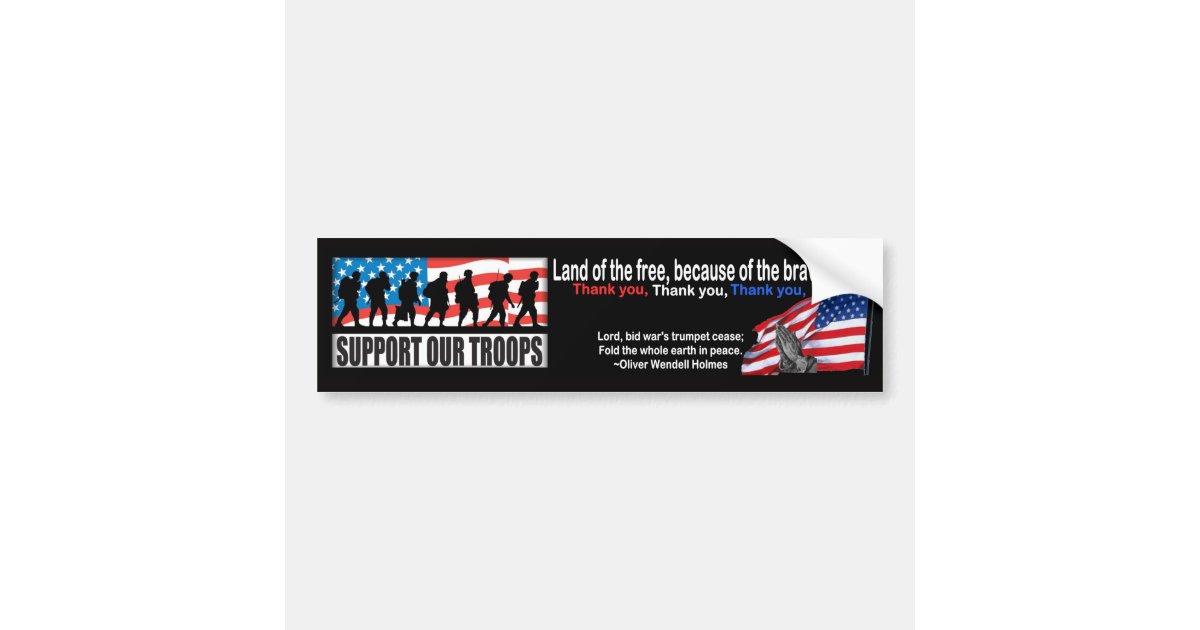 Support Our Troops - Bumper Stickers | Zazzle