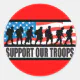 Support Our Troops Classic Round Sticker | Zazzle