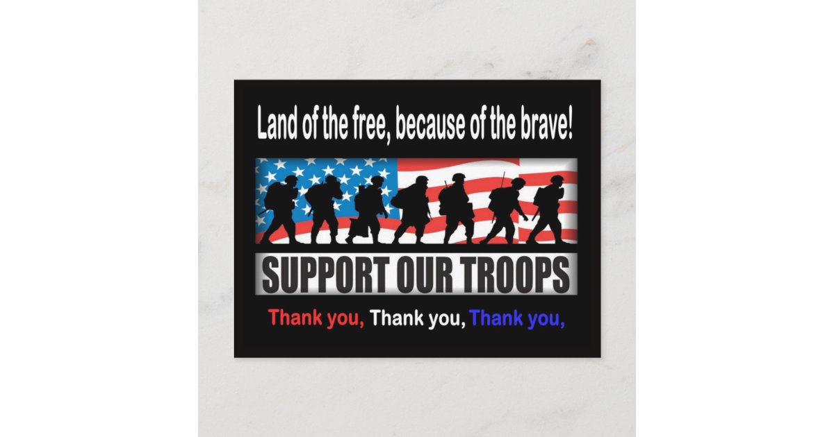Support Our Troops Postcard | Zazzle