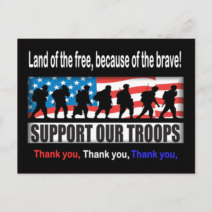 Support Our Troops Postcard | Zazzle