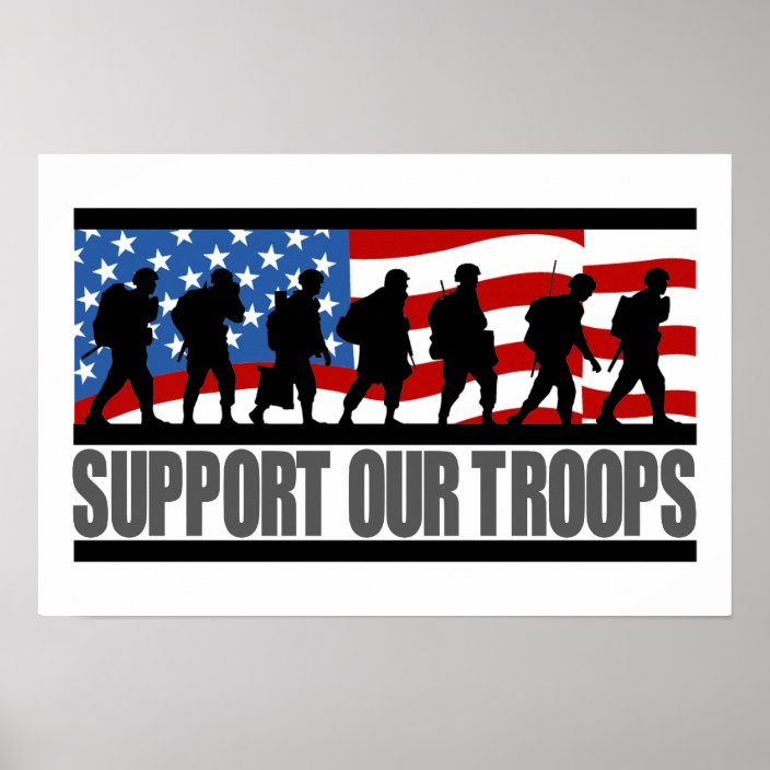 Support our Troops poster | Zazzle.com