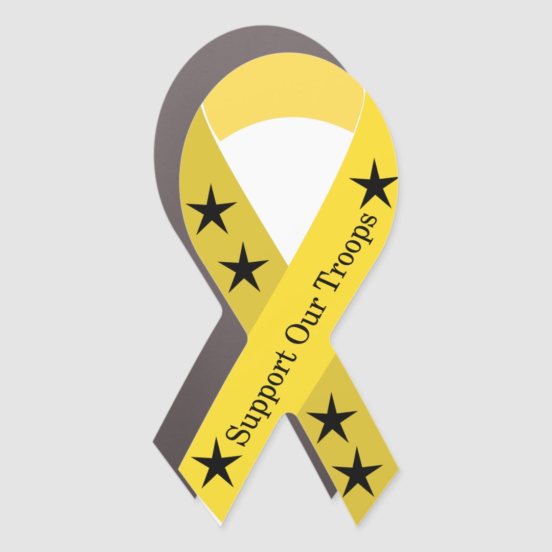 Support Our Troops Ribbon Car Magnet | Zazzle