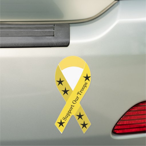Support Our Troops Ribbon Car Magnet | Zazzle