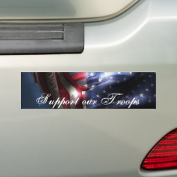 Support our Troops-U.S.A. Flag Bumper Sticker | Zazzle