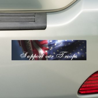 Support our Troops-U.S.A. Flag Bumper Sticker | Zazzle