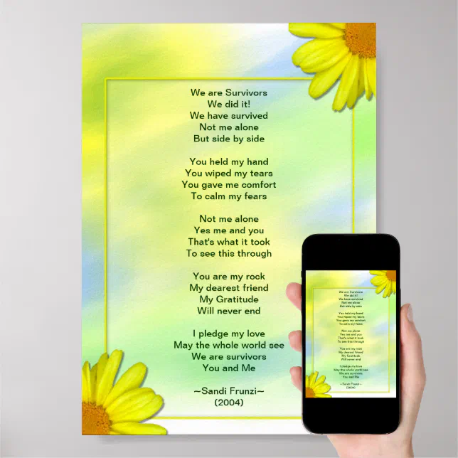 Support Thank You Poem Poster | Zazzle