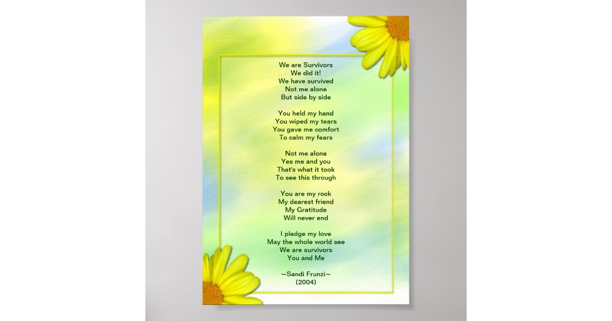 Support Thank You Poem Poster | Zazzle