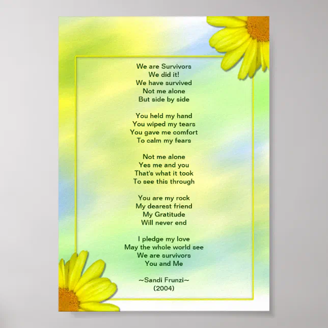 Support Thank You Poem Poster | Zazzle