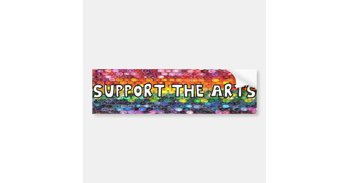 Support the Arts Rainbow Bumper Sticker | Zazzle