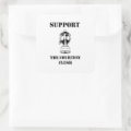 Support The Courtesy Flush Square Sticker | Zazzle