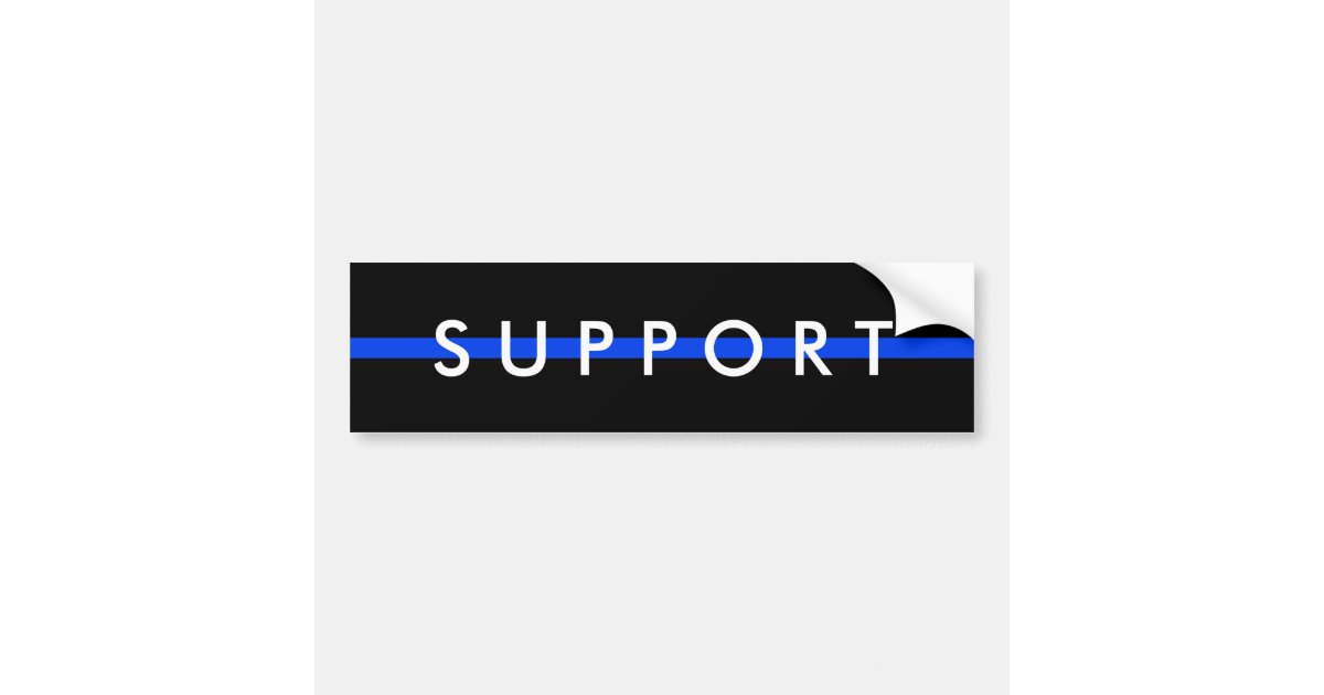 SUPPORT THE POLICE Bumper Sticker | Zazzle.com