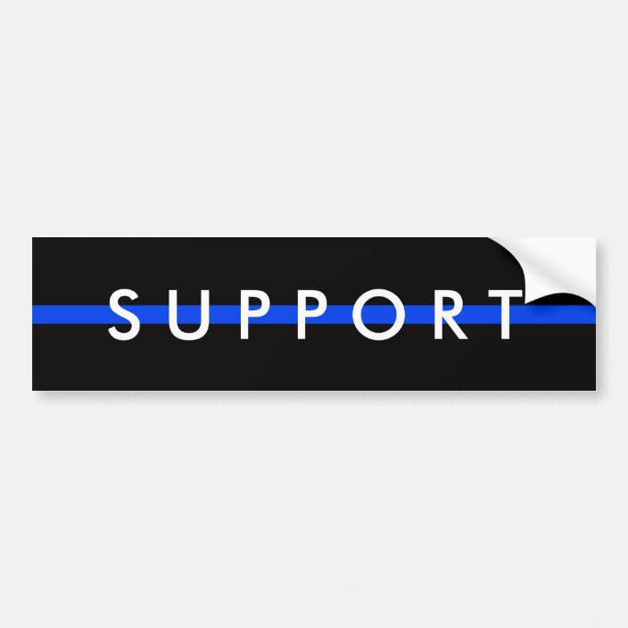 SUPPORT THE POLICE Bumper Sticker | Zazzle.com