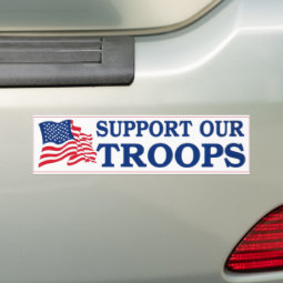 Support the Troops Bumper Sticker | Zazzle