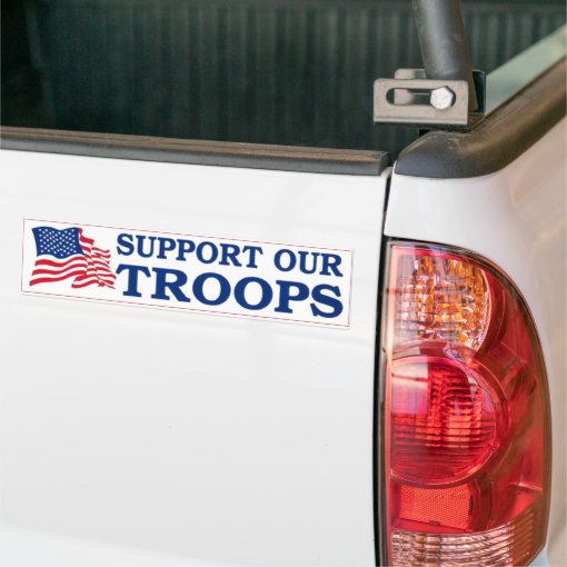 Support the Troops Bumper Sticker | Zazzle