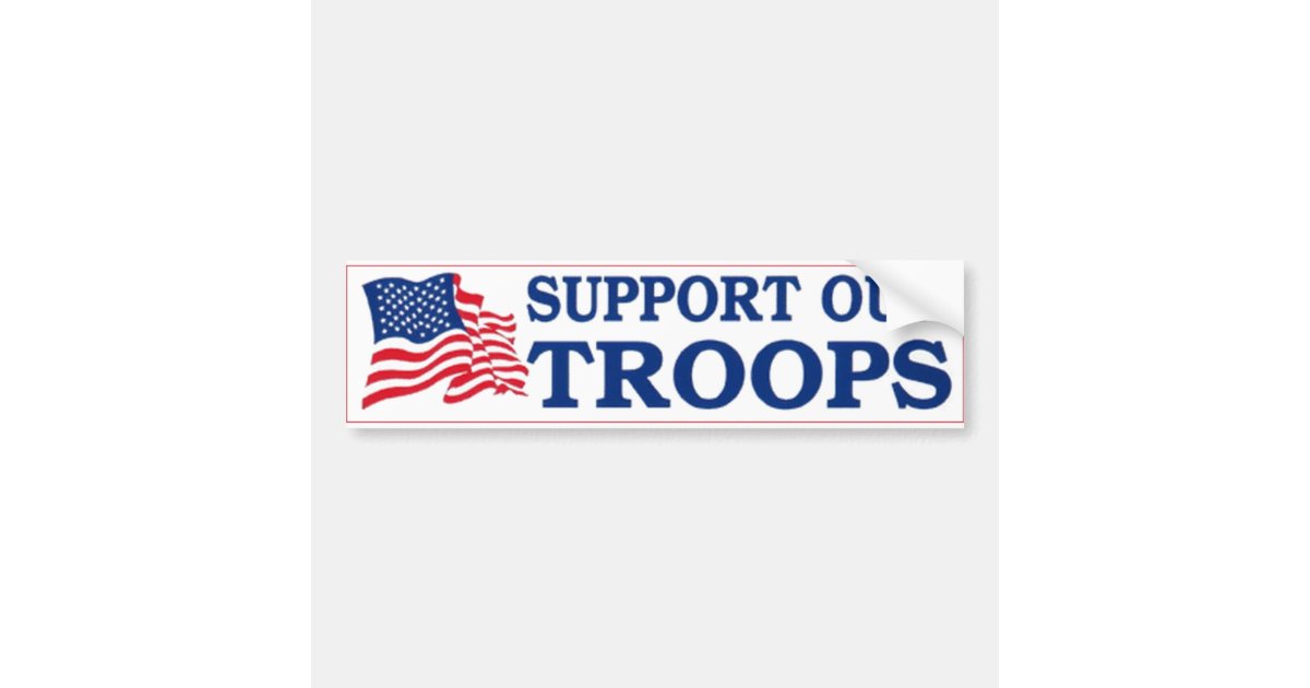 Support the Troops Bumper Sticker | Zazzle