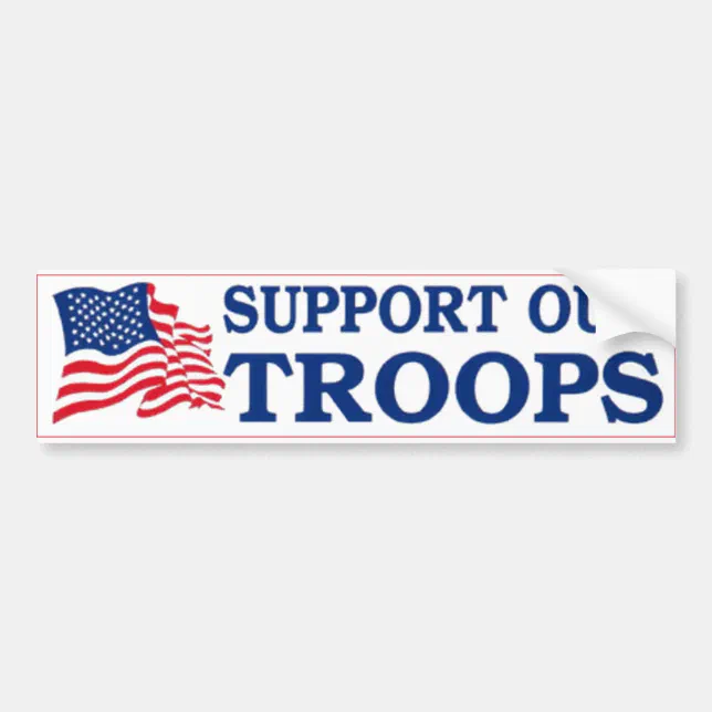 Support the Troops Bumper Sticker | Zazzle