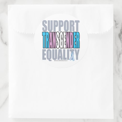 Support Transgender Equality Classic Round Sticker | Zazzle