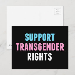 Support Transgender Rights Postcard | Zazzle