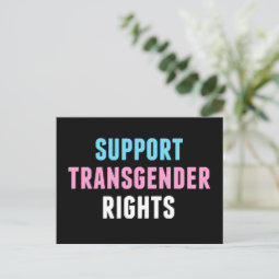 Support Transgender Rights Postcard | Zazzle