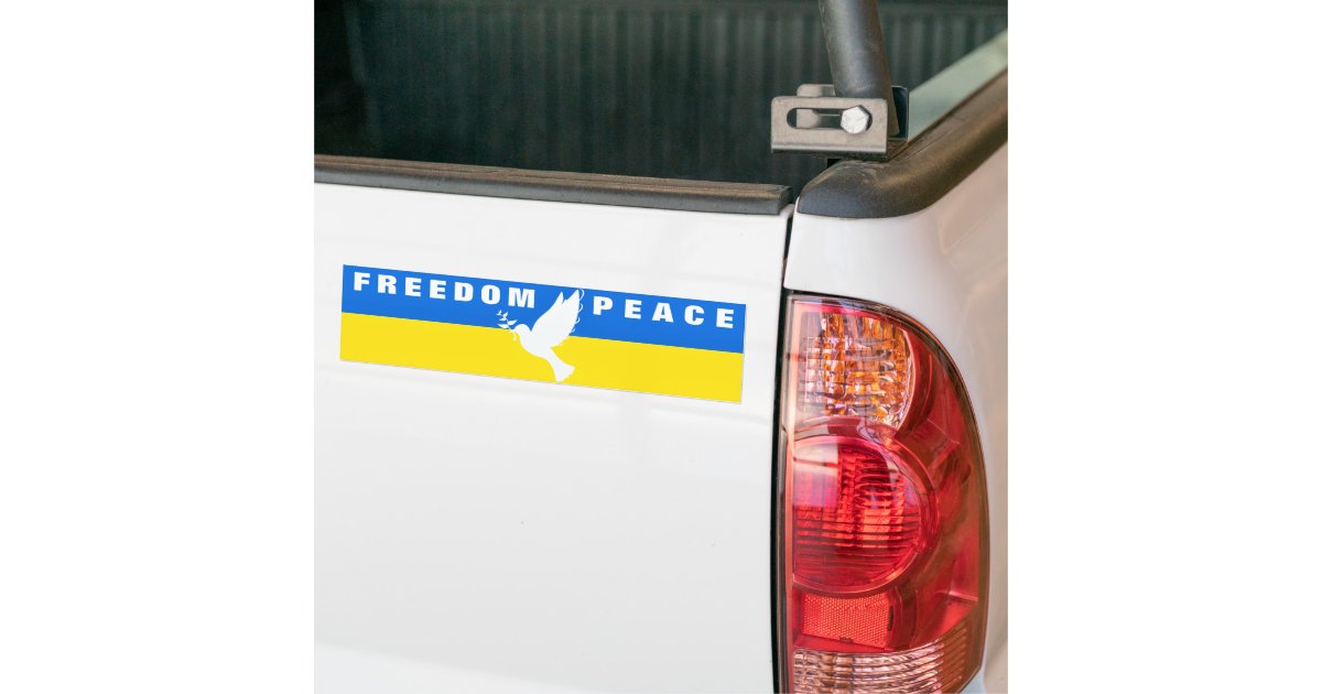 Support Ukraine Bumper Stickers Peace Dove Freedom | Zazzle