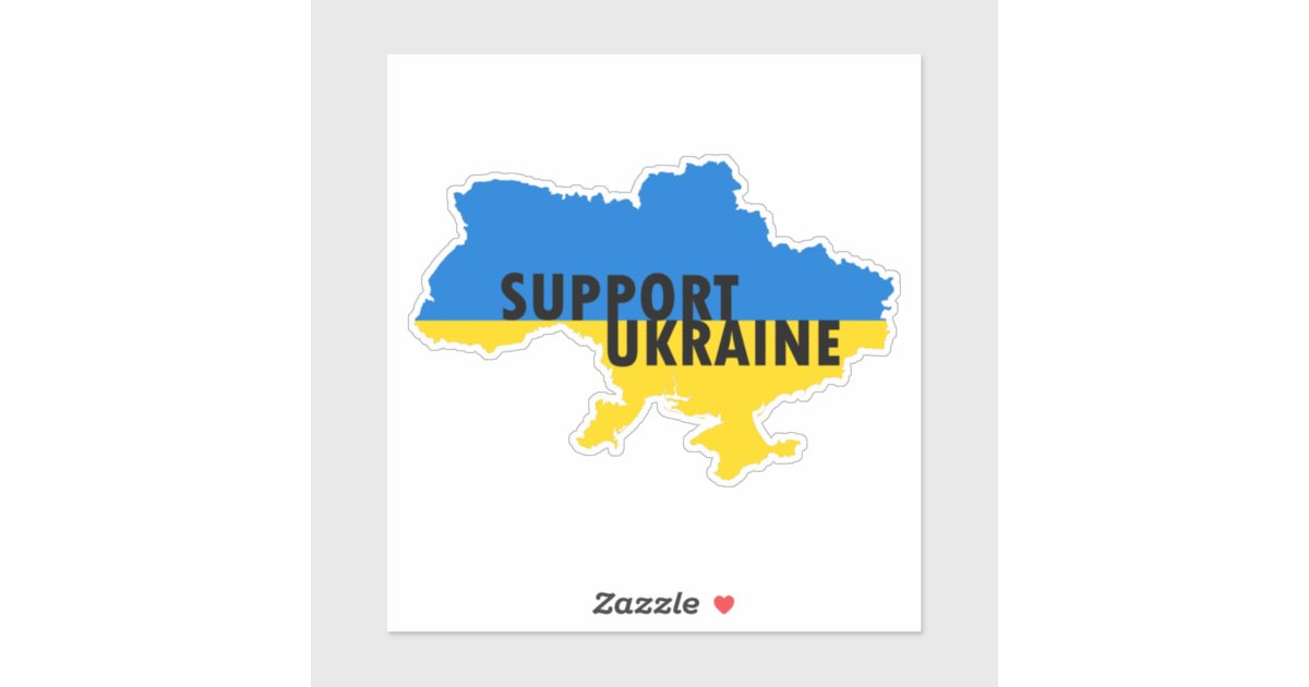 SUPPORT UKRAINE STICKER | Zazzle
