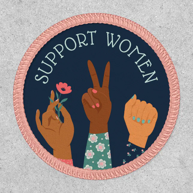"Support Women" Feminist Patch | Zazzle