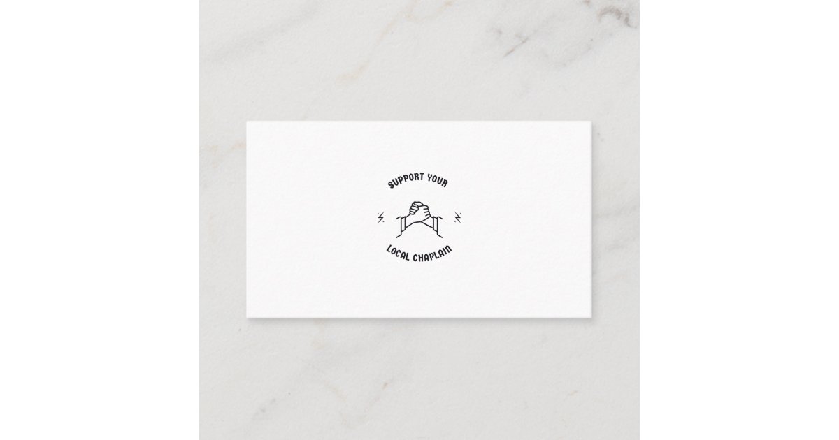 Support your local chaplain business card | Zazzle
