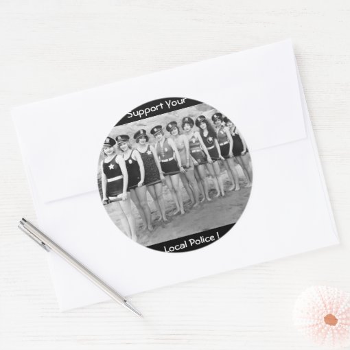 Support Your Local Police ! Classic Round Sticker | Zazzle