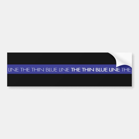 Support your Police Department: The Thin Blue Line Bumper Sticker ...