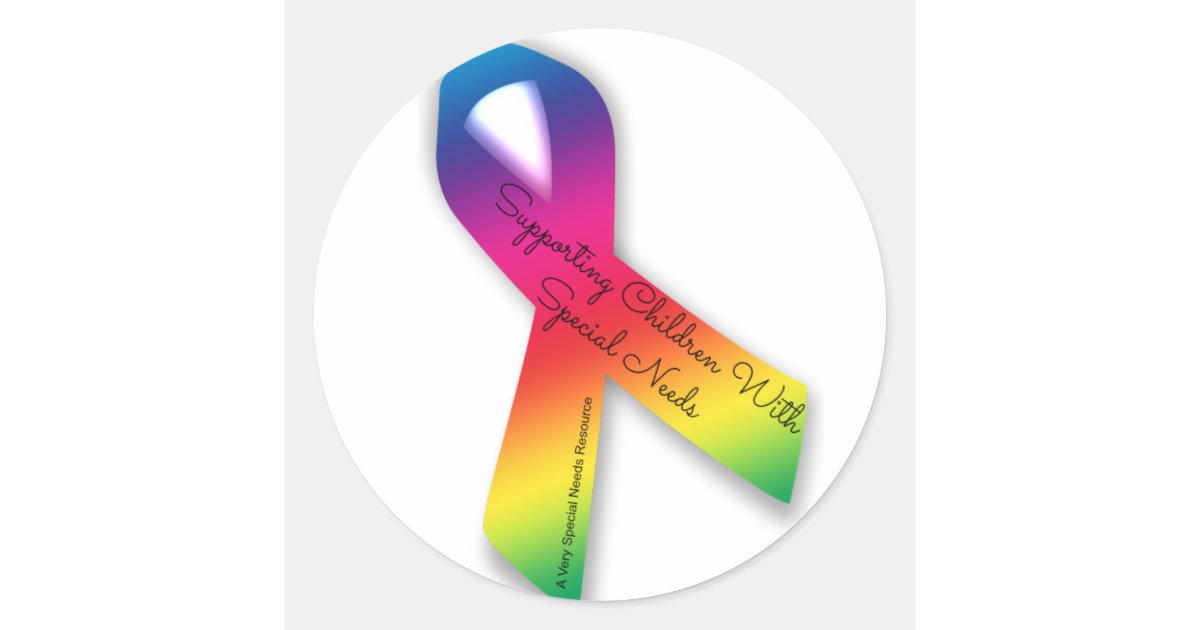Supporting Special Needs Children Ribbon Sticker | Zazzle.com