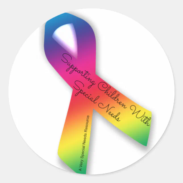 Supporting Special Needs Children Ribbon Sticker | Zazzle