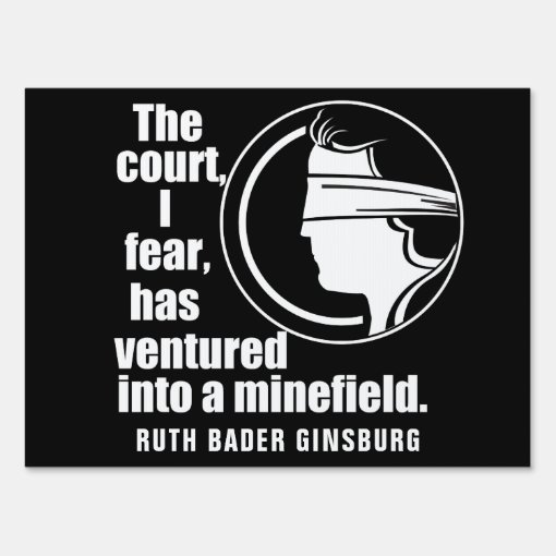 Supreme Court Ruth Bader Ginsburg Pro Choice Yard Sign | Zazzle