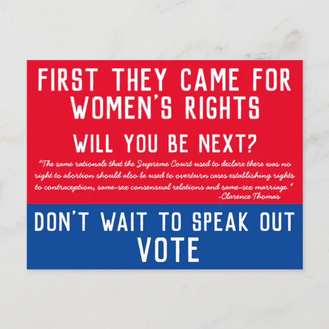 Supreme Court Takes Away Rights Get Out the Vote Postcard | Zazzle