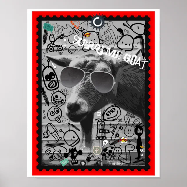 Supreme Goat Poster {Greatest Of All Time} | Zazzle